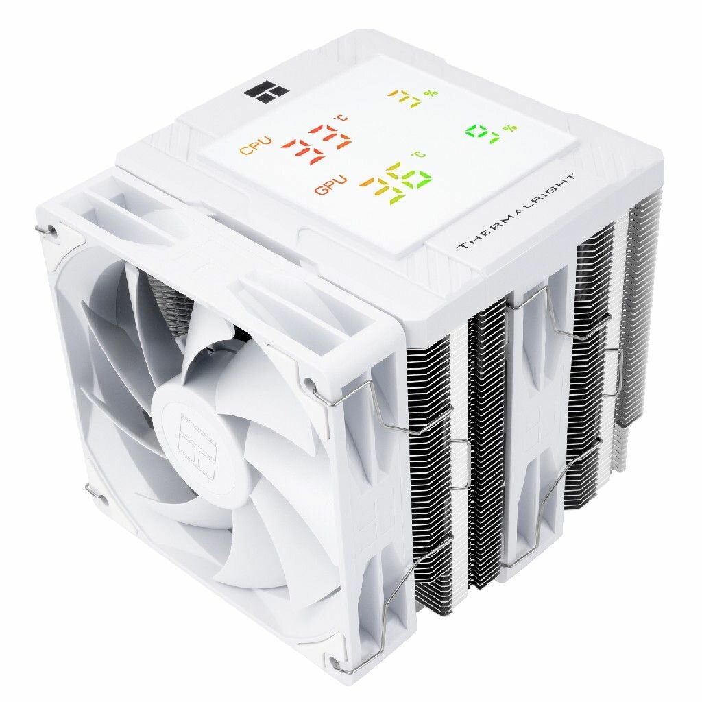 Кулер Thermalright Peerless Assassin 120 Digital White LGA115X 1200 1700 1851 AM4 AM5 (Dual Tower, 2x120mm PWM Fan, медное основание, 6 тепл. трубок 6мм) / TRPA120DW