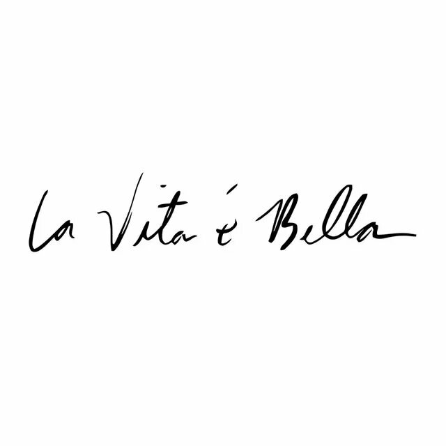Наклейка La Vita e Bella, черная, 22 см