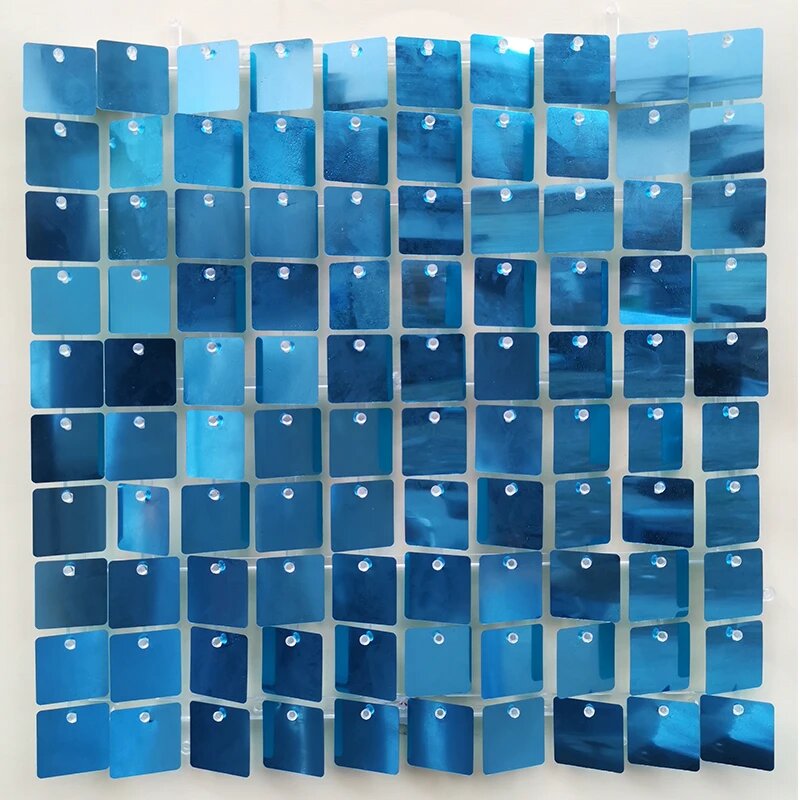 Шампанское мерцающий настенный фон 16 шт. Синий, Mirror sky blue