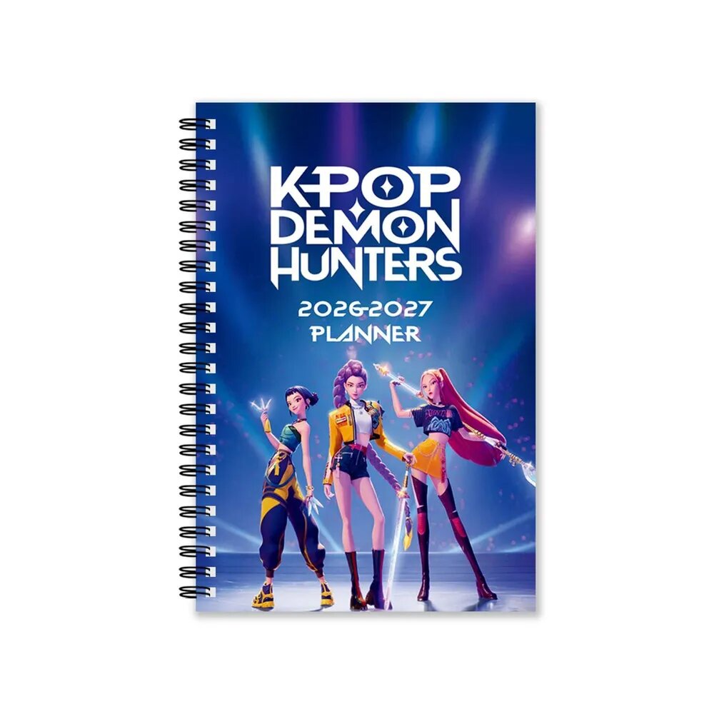 Планер KPOP DEMON HUNTERS 2026-2027, формат A5, для девочек, спираль, комиксы
