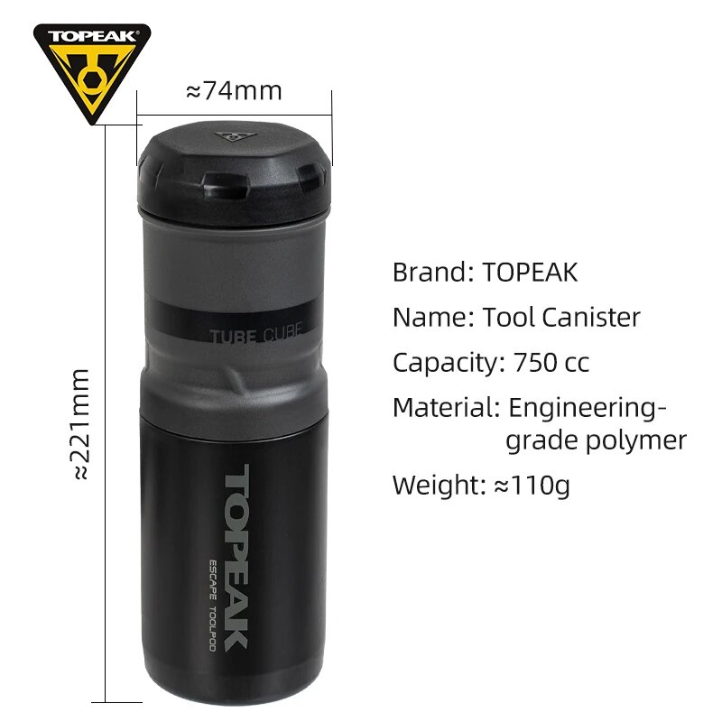 TOPEAK ESCAPE TOOLPOD 750cc набор инструментов для велосипеда