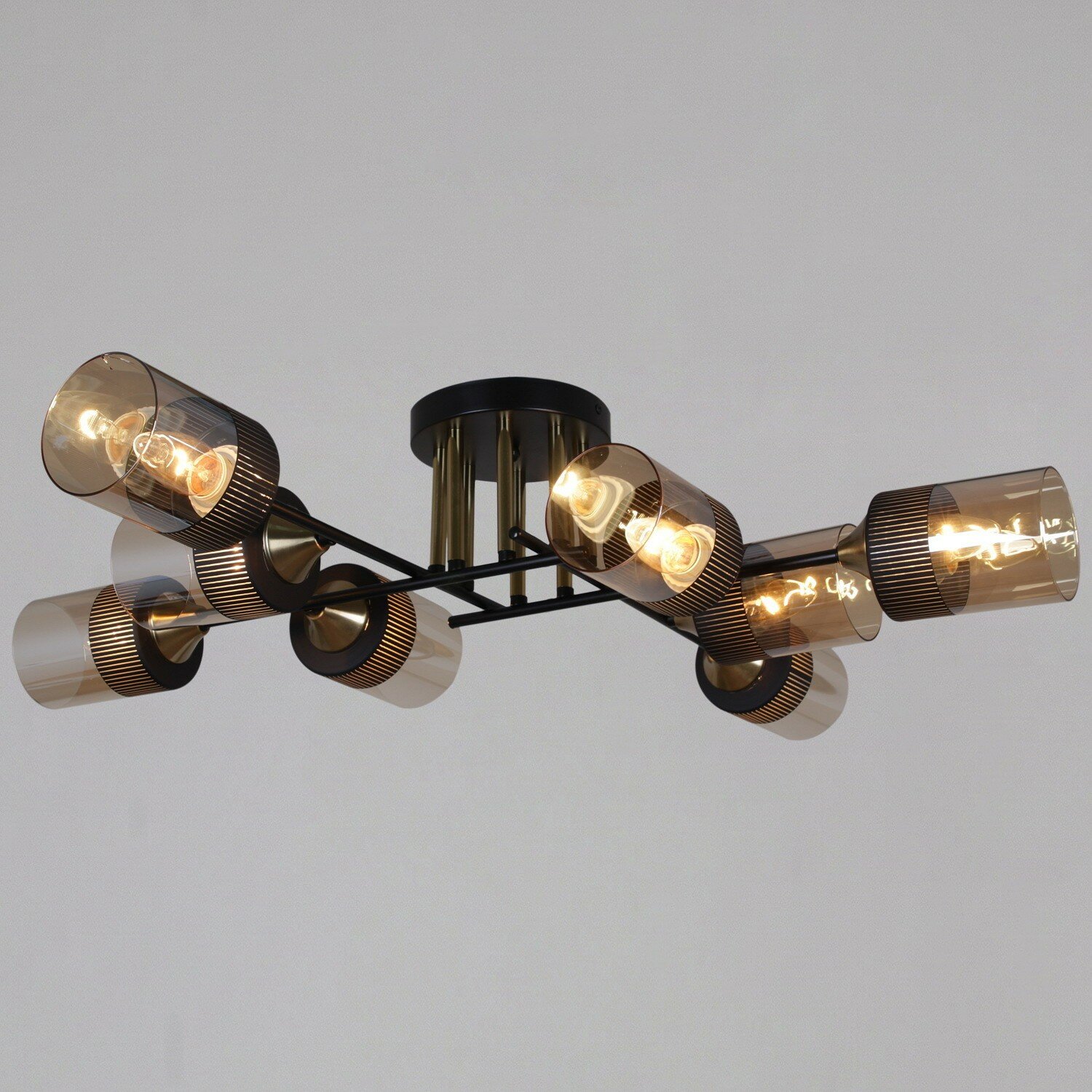 Люстра на штанге Reluce 48460-0.3-08 BK+COPPER