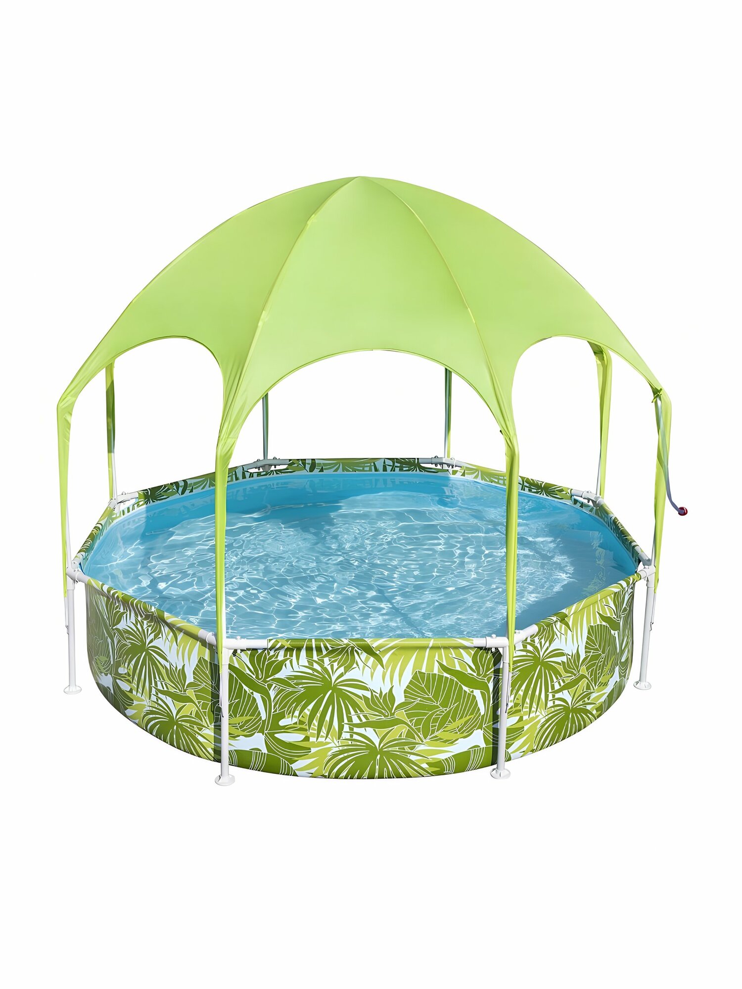 Бассейн каркасный Bestway My First Pool 56432 с навесом, 244х51 см, 1700 л, детский круглый для дачи и сада