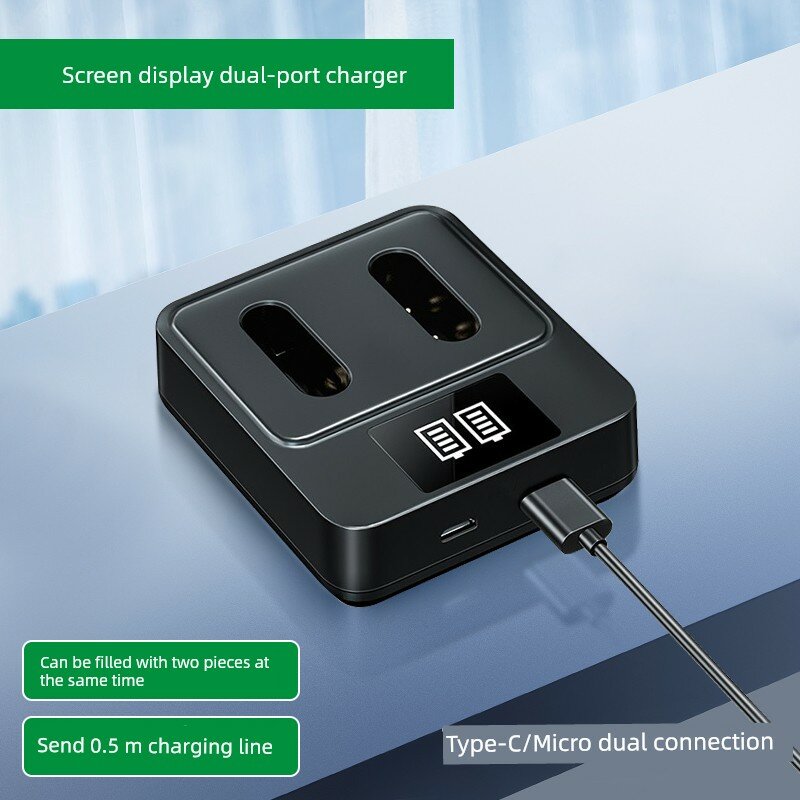 Умное зарядное устройство с экраном и двойными USB-портами для батарей Sony NP-BX1