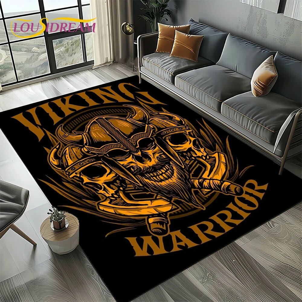 Ковёр LOUSIDREAM Odin Viking Symbol Valknut Nordic Valhalla Черный, 80x120cm( 31x47in), 21