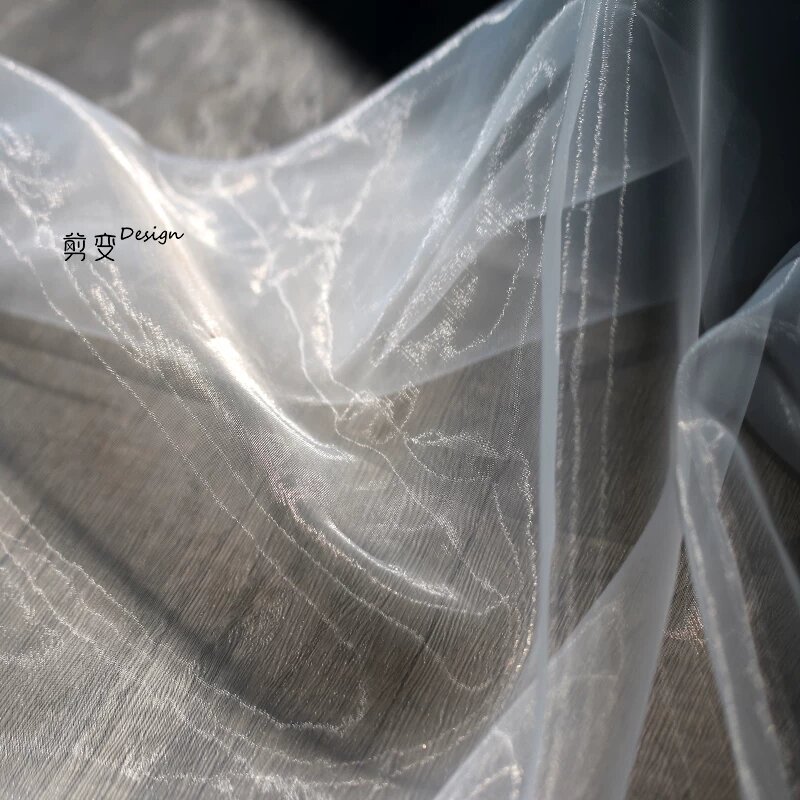 Водостойкая органза, прозрачная тонкая мягкая сетчатая ткань для свадебных платьев, дизайнерская ткань для ханьфу и