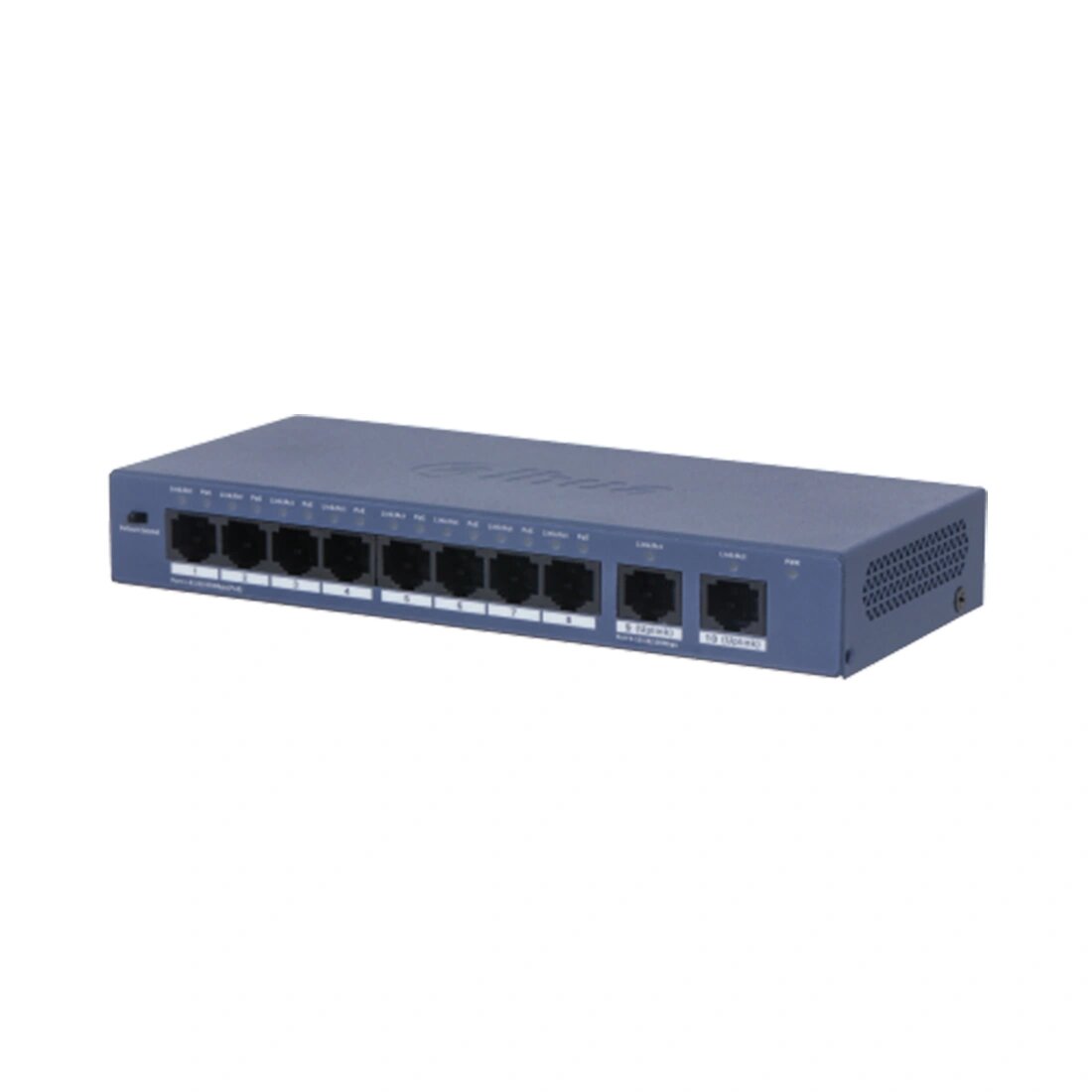 Коммутатор Dahua DH-CS4010-8ET2GT-110, управляемый, PoE, 10 портов, 8 PoE, VLAN , DIP-переключатель