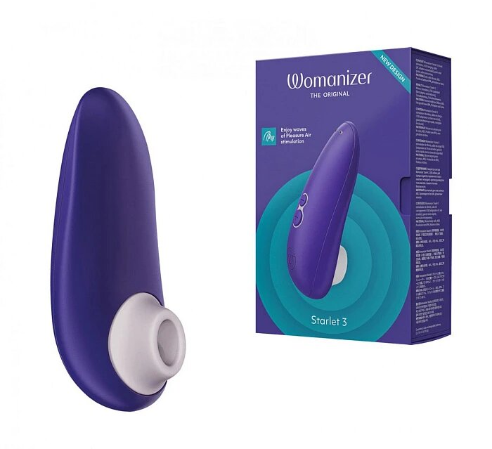 Бесконтактный клиторальный стимулятор «Womanizer Starlet 3» индиго