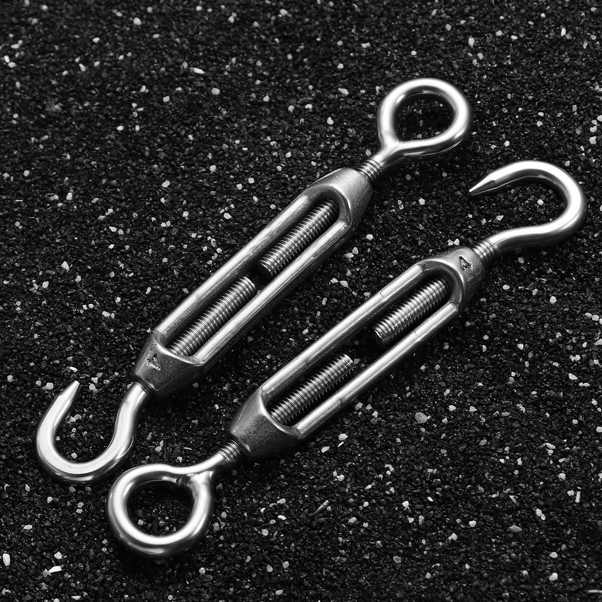 Стальные стяжки с крюком и гайкой для троса, набор из 5 штук