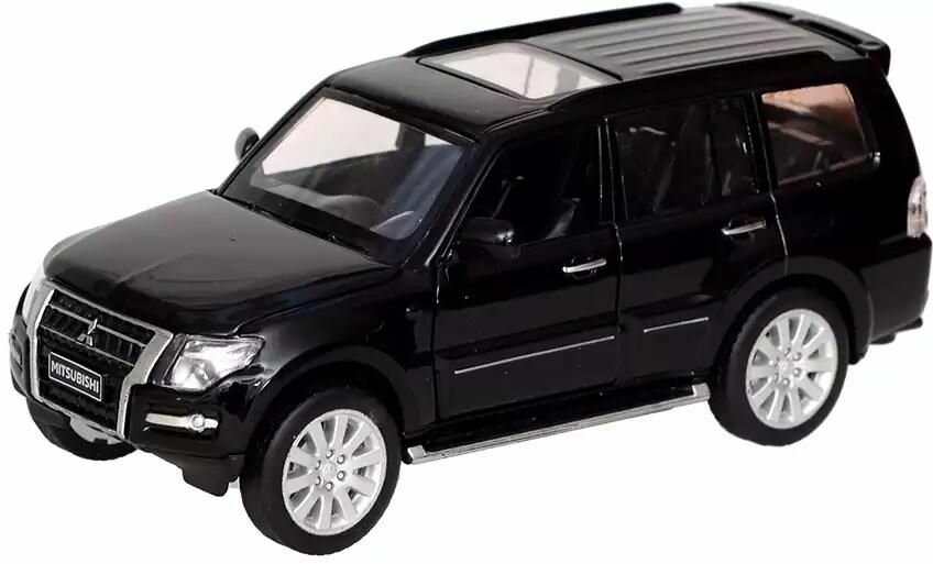 Модель машинки MSZ / Metal Speed Zone Mitsubishi Pajero 4WD Turbo, 15 см, масштаб 1:33, световые, звуковые эффекты, инерционная, черная