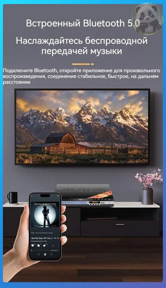DVD-плеер черный/серебристый/белый с поддержкой 4K, караоке и родительским контролем — фото 1