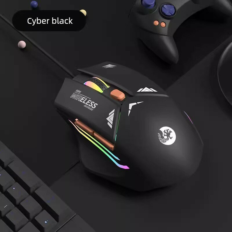 Проводная тихая игровая мышь в кибер-черном цвете для ноутбука ASUS TUF Gaming 6 Pro