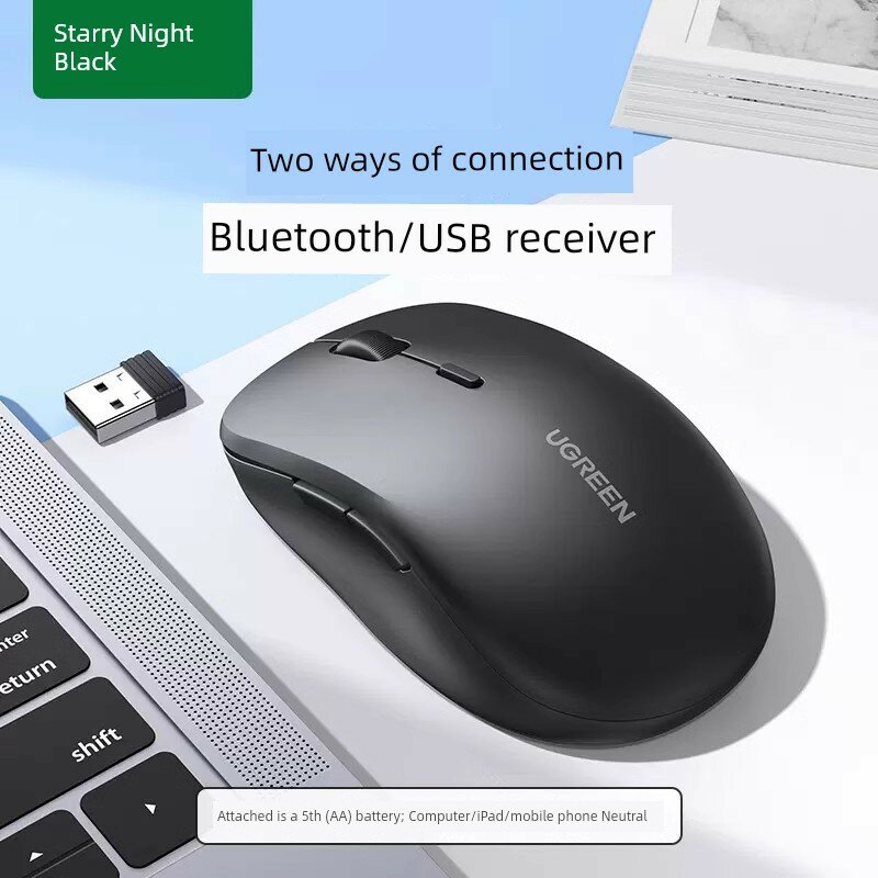 Беспроводная мышь с Bluetooth и 2.4G двойным режимом, цвет звездная ночь, стандартная версия для MacBook, iPad, ПК -