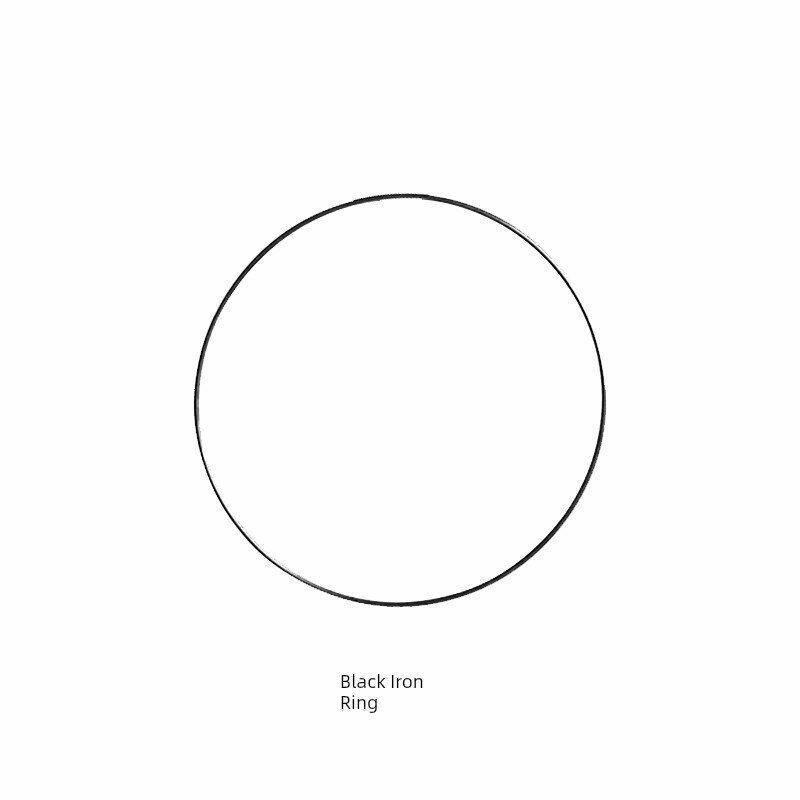 Черное железное кольцо для крепления на стену, диаметр 20 см, прочный металлический аксессуар в скандинавском стиле