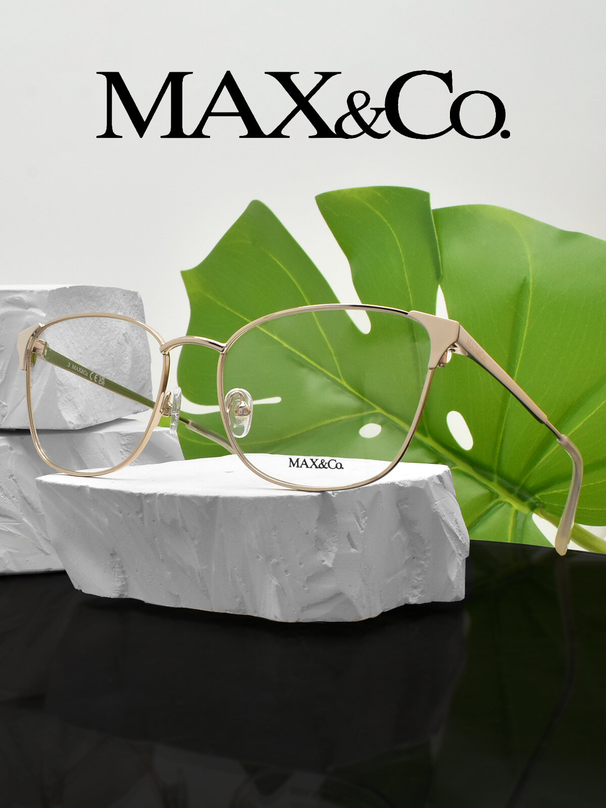 Оправа для очков MAX and CO MO5118 032 пол Женский форма оправы Кошачий глаз цвет оправы Белый, Золотой