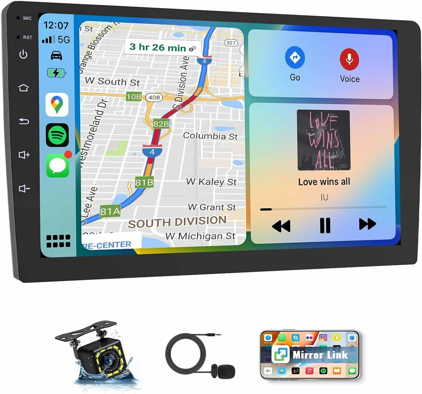 Автомобильная стереосистема Android 13 для Nissan Rogue 2008-2013 гг, 10,1-дюймовый сенсорный экран, беспроводной