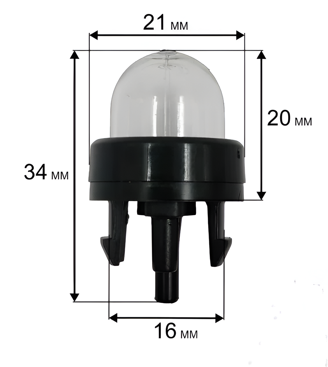 Праймер для бензопилы, универсальный, для бензокос, защелки.