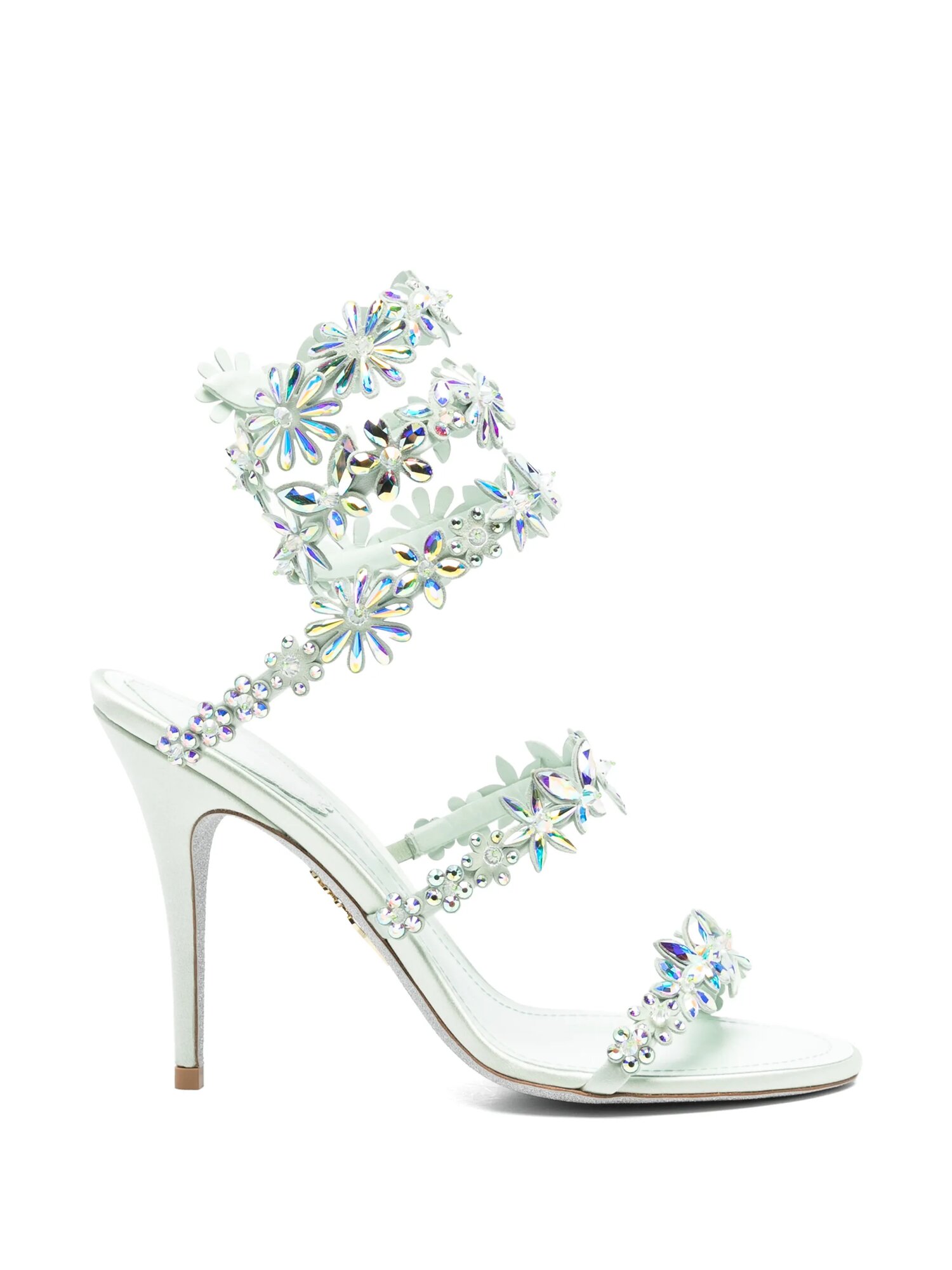 Босоножки Floral-embellished heeled sandals