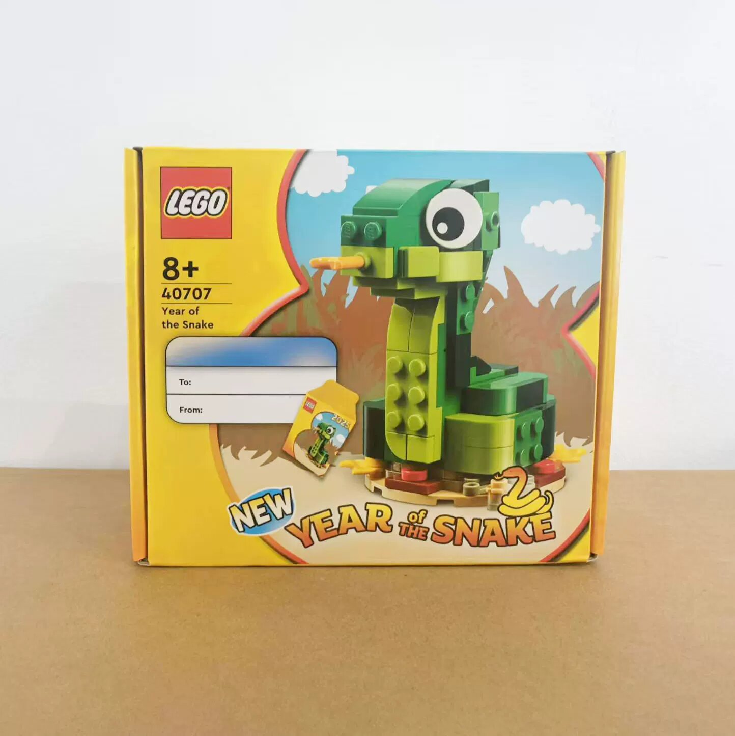 LEGO Bud Series Китайский Зодиак Змея 2025 Год Образовательные Конструкторы 40707 для Детей, Новая Упаковка