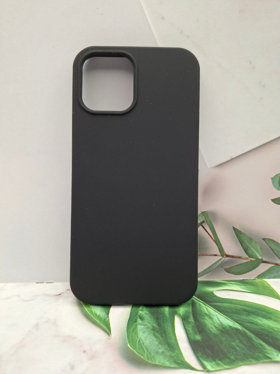 Чехол силиконовый, для iPhone 12 Pro Max, ударопрочный, чёрный