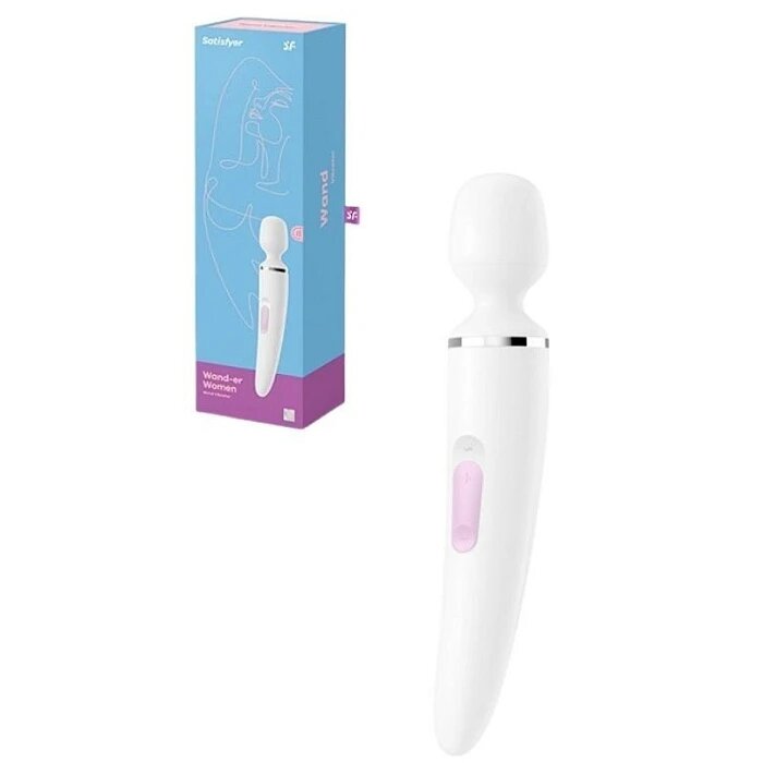 Вибромассажер «Satisfyer Wand-er Woman»для тела и интимных зон, белый