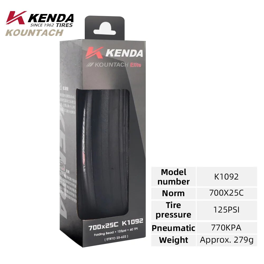 Kenda Kountach Elite 700x25c Black