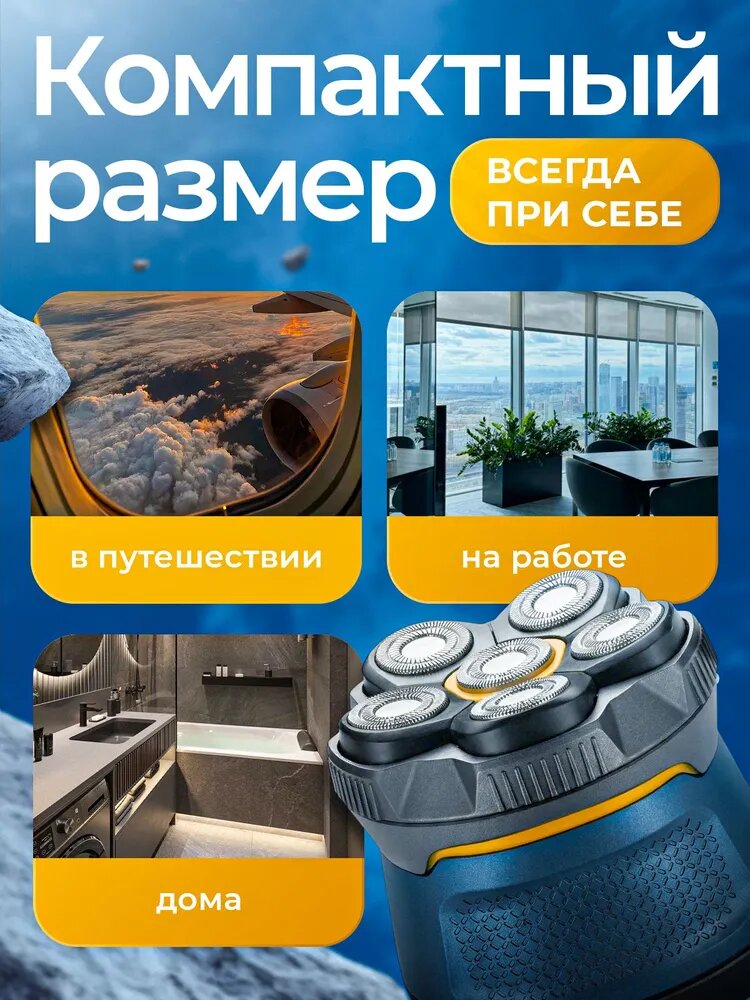 Электрическая бритва для головы и щетины