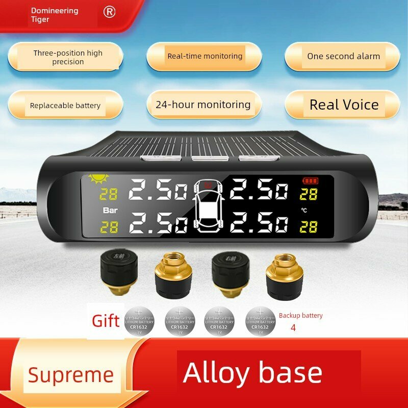 Третья генерация 3-значная высокая точность TPMS датчик для автомобилей - внешнее крепление с голосовым оповещением,