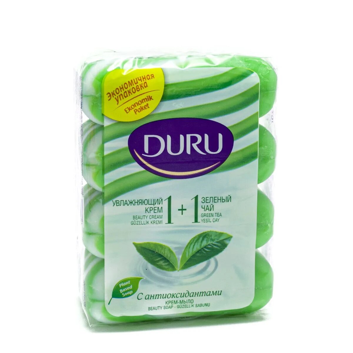 Крем-мыло Duru туалетное Зелёный чай 1+1, 4*80г