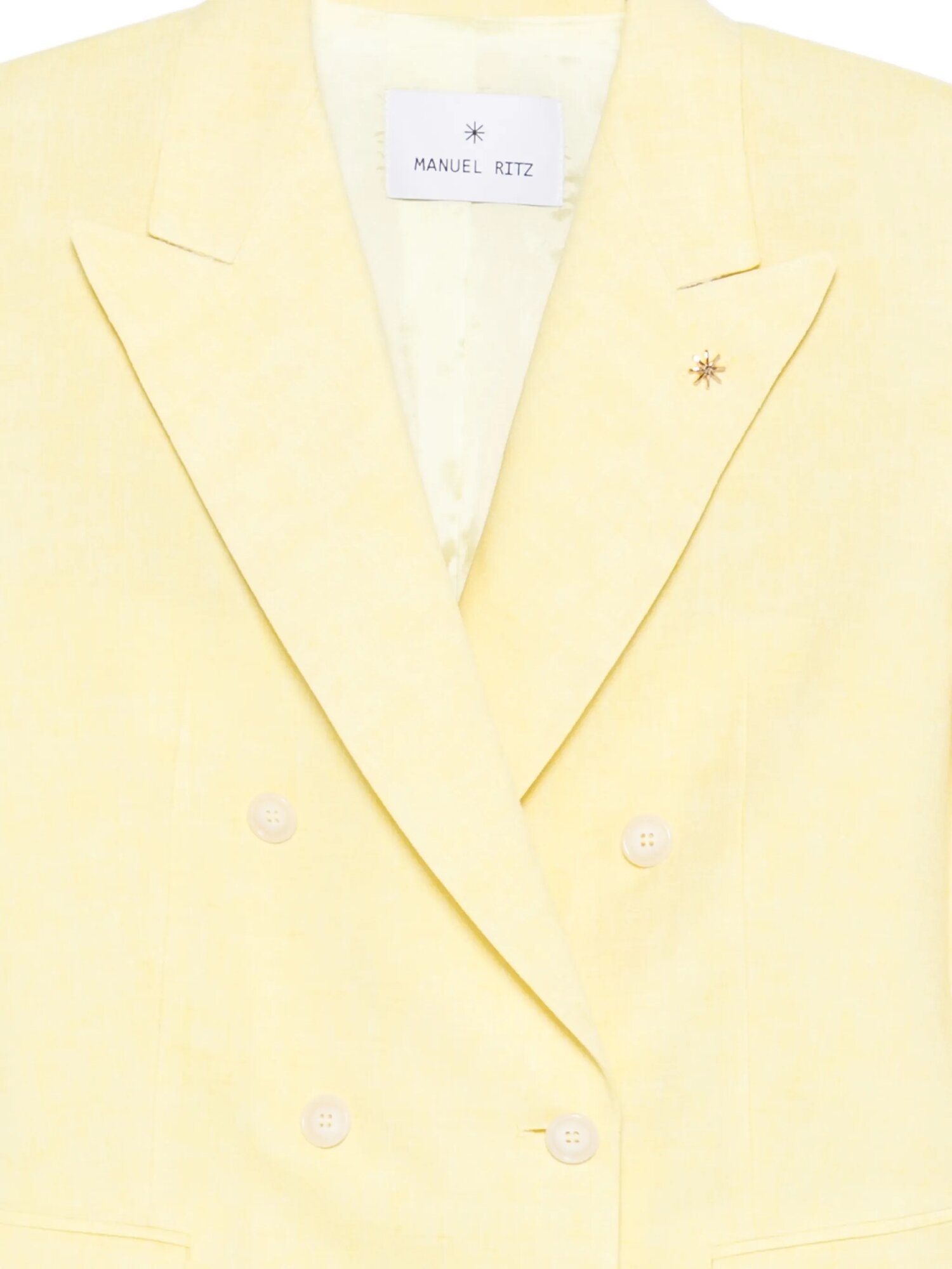 Куртка Manuel Ritz Double-breasted jacket, размер 40, желтый — фото 1