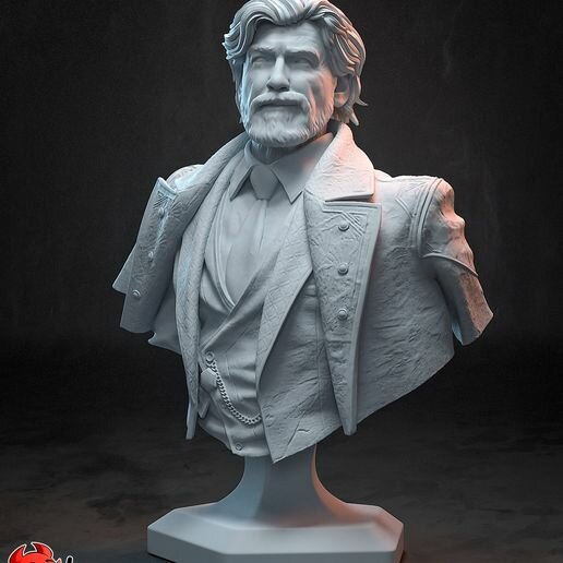 Сборная модель Bust of Renoir (Clair Obscur: Expedition 33), бюст, 91мм для покраски
