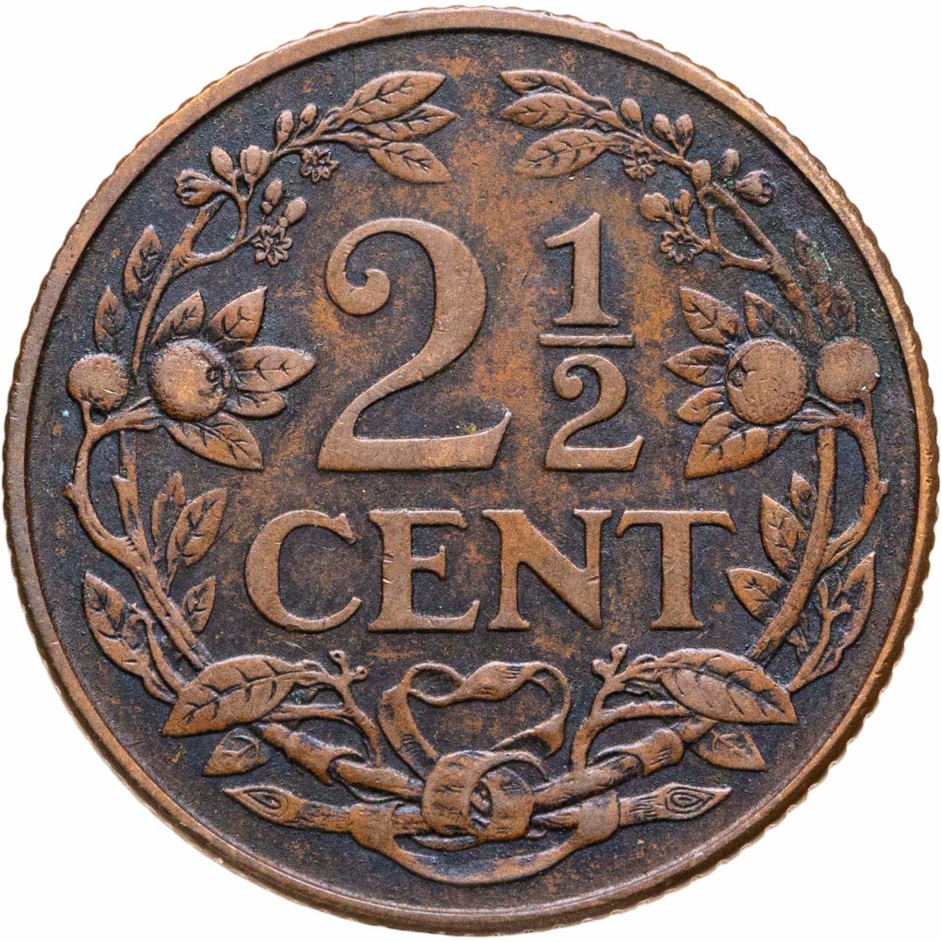 Нидерланды 2 1/2 цента (cent) 1929
