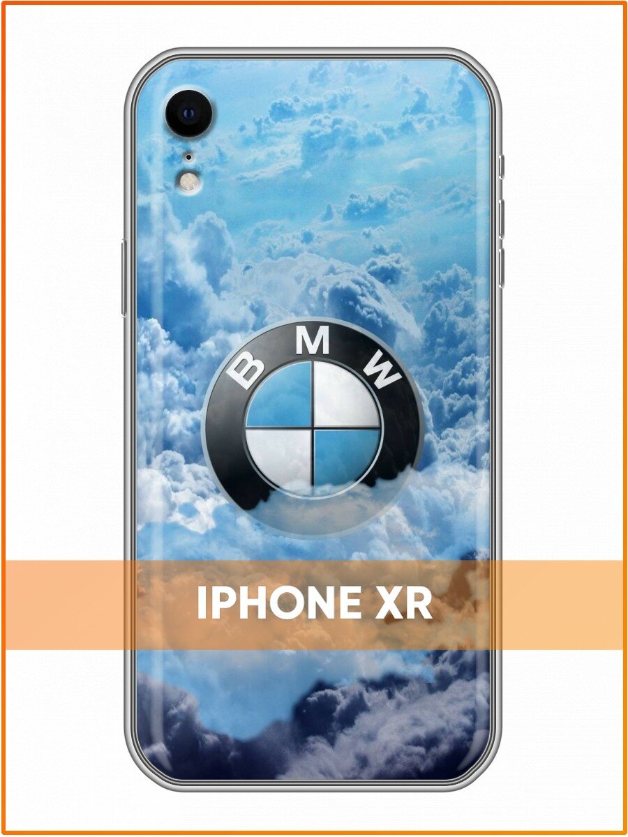 Чехол для Iphone Xr с принтом для мужчин с БМВ лого (Айфон Xr)