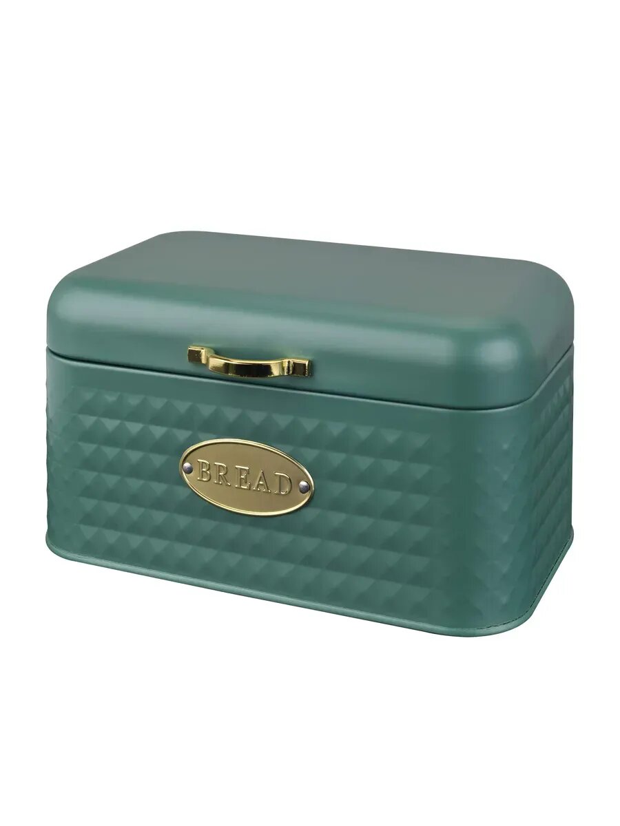 Хлебница Kelli KL-2155, нержавейка, 30,5х20,7х15см, Зеленый