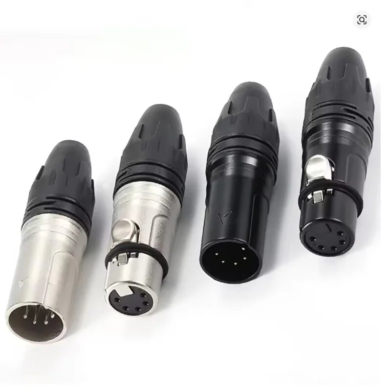 5 XLR папа (5-pin, Black ring) — фото 1