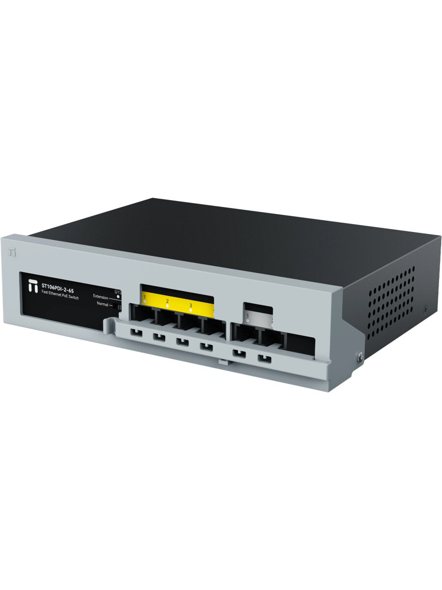 Коммутатор Netis ST106PDI-2-65 6x100Мбит/с 4PoE 65W неуправляемый