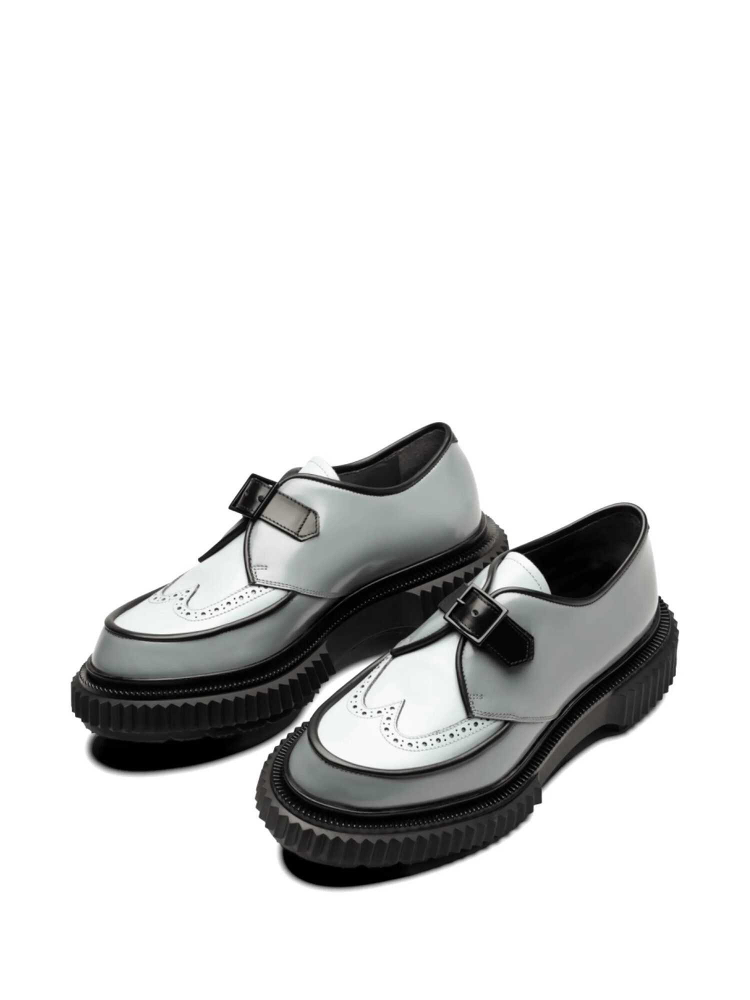 Лоферы Adieu Paris Buckle wingtip leather loafers, размер 42, grey — фото 1