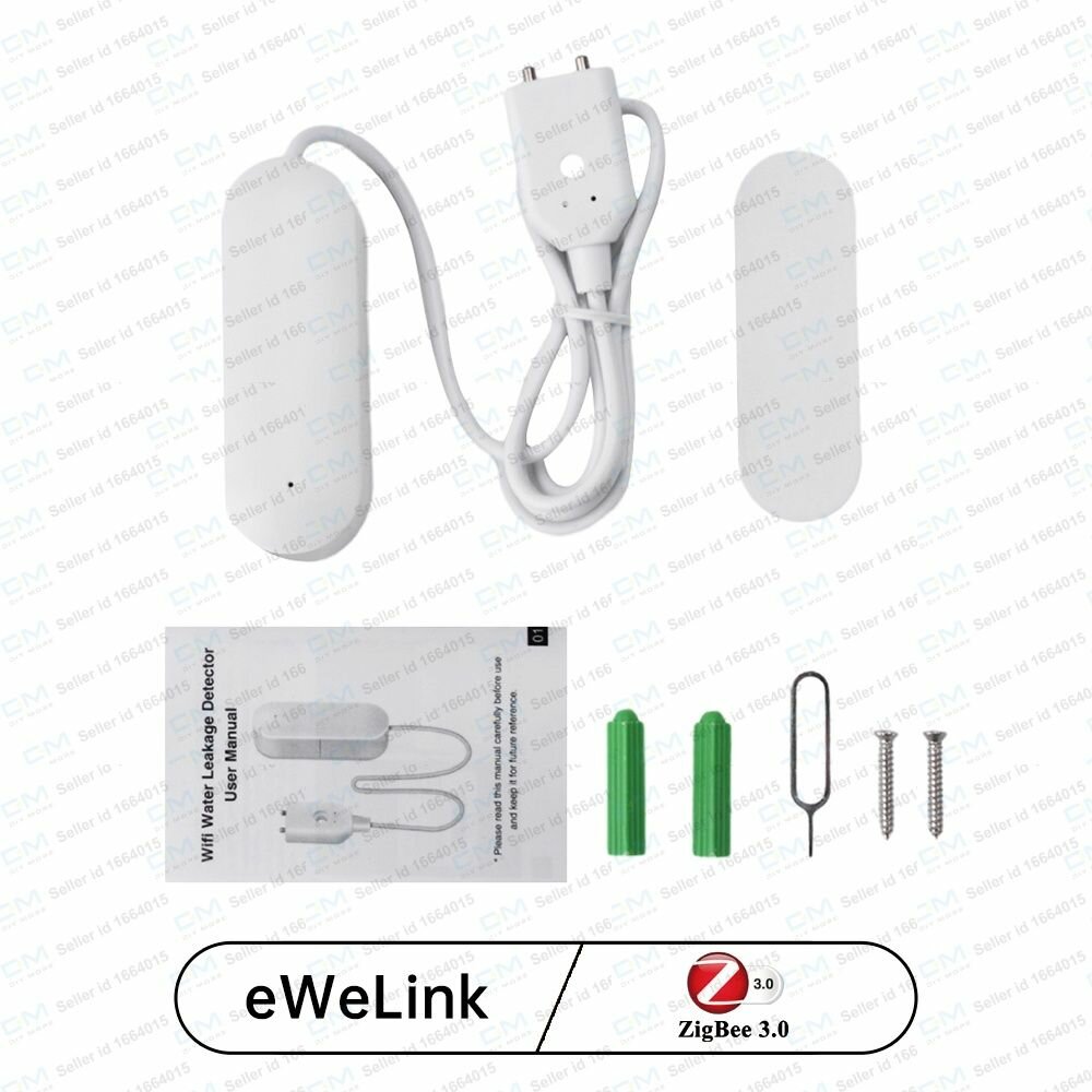 Интеллектуальный датчик утечки воды eWeLink Zigbee: DC3V, детектор переполнения, сигнализация уровня