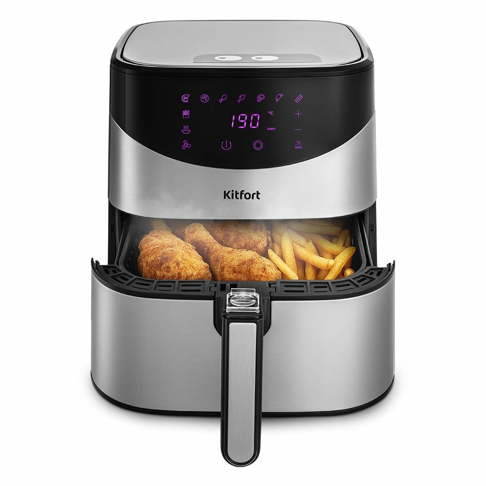 Аэрогриль Kitfort КТ-2231, серебристый