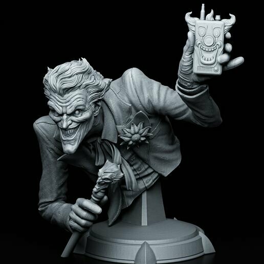 Сборная модель Joker (DC Comics), бюст, 158мм для покраски