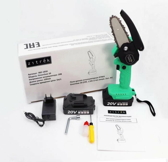 Пила цепная Edon аккумуляторная садовая UNS-21/8BL 25170 8", 21В