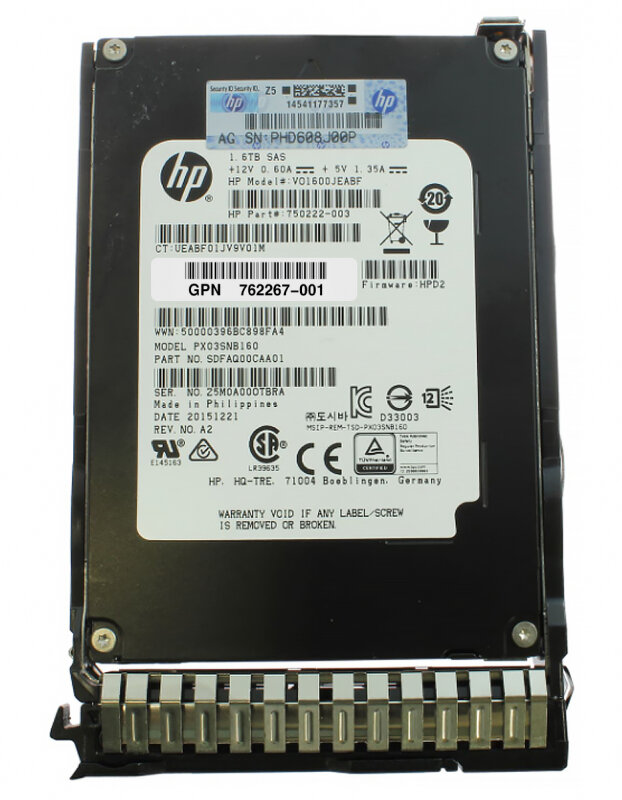 Жесткий диск HP 762267-001 1,6Tb SAS 2,5" SSD