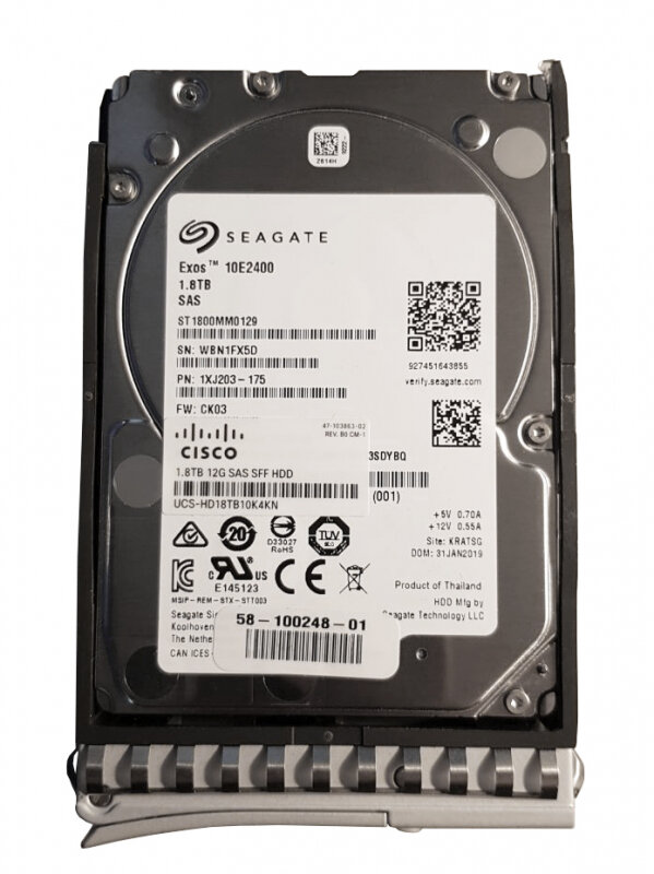 Жесткий диск Cisco UCS-HD18TB10K4KN= 1.8Tb SAS 10000 2,5" HDD