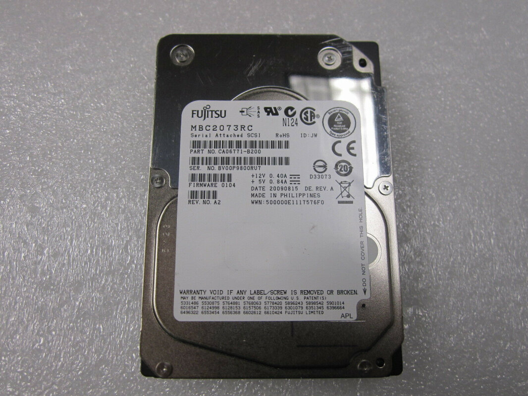 Жесткий диск Fujitsu CA06771-B200 73Gb SAS 2,5" HDD