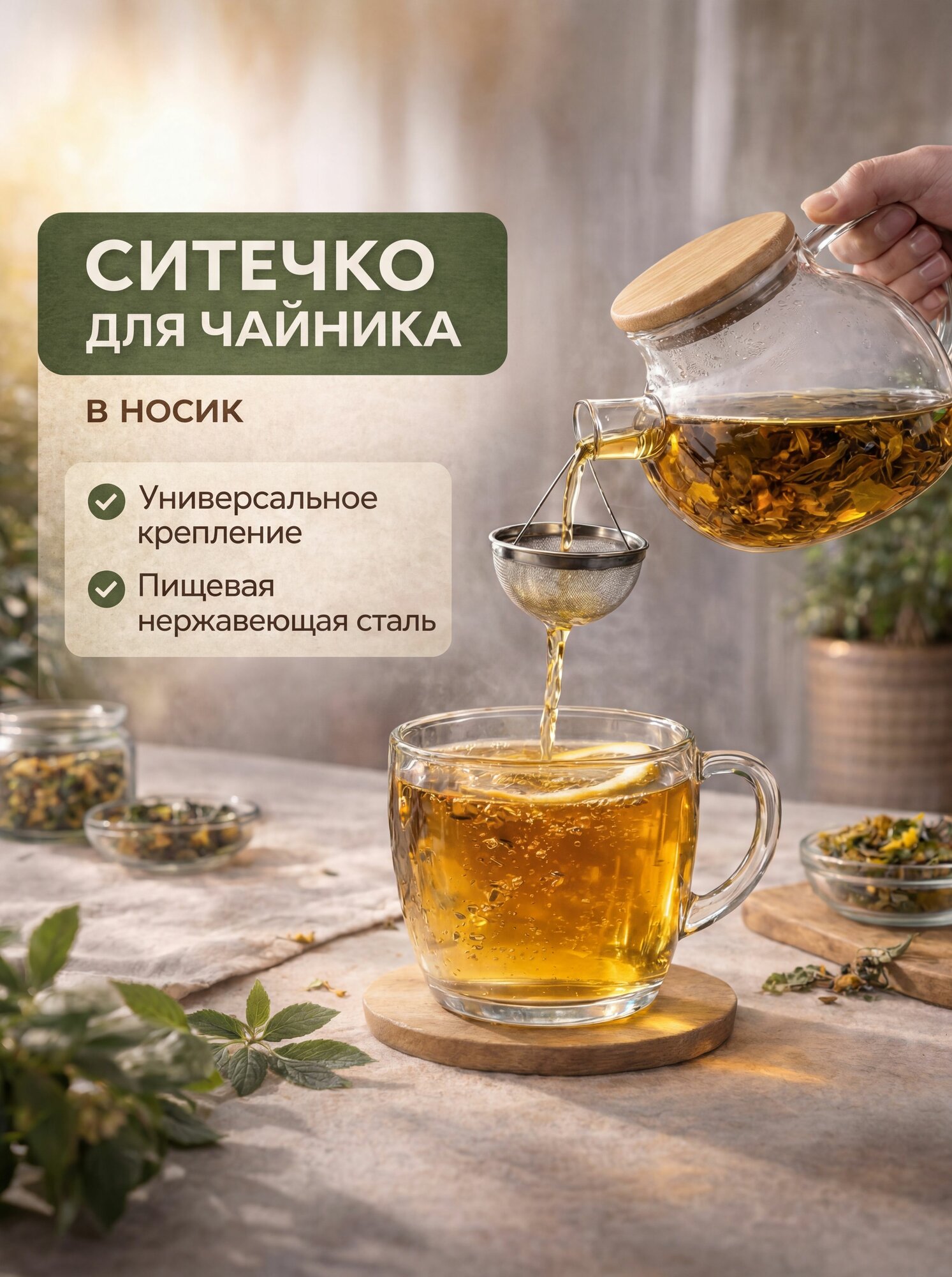 Ситечко для заварки, ситечко для чайника в носик ретро, 1 шт