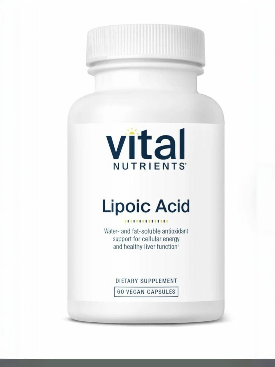 Альфа-липоевая кислота для обмена веществ и энергии, 60 капсул