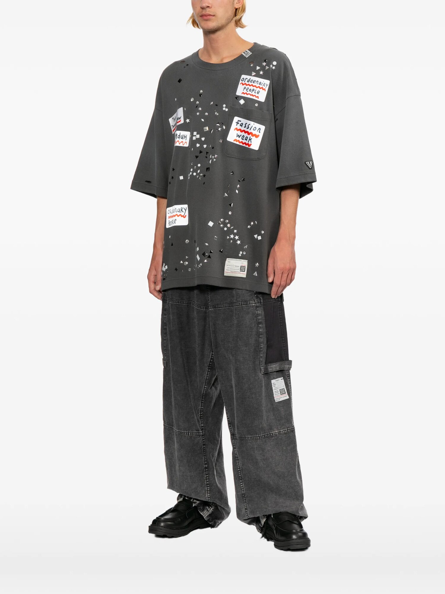 Футболка MAISON MIHARA YASUHIRO Appliqué pocket T-shirt, размер 44 — фото 1