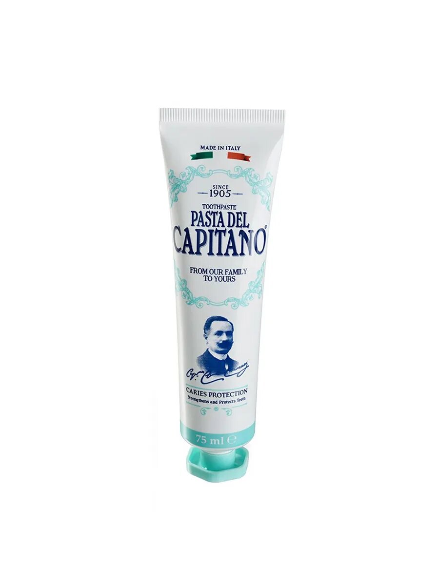 Зубная паста Pasta del Capitano "Полная защита от кариеса", отбеливающая, 75мл