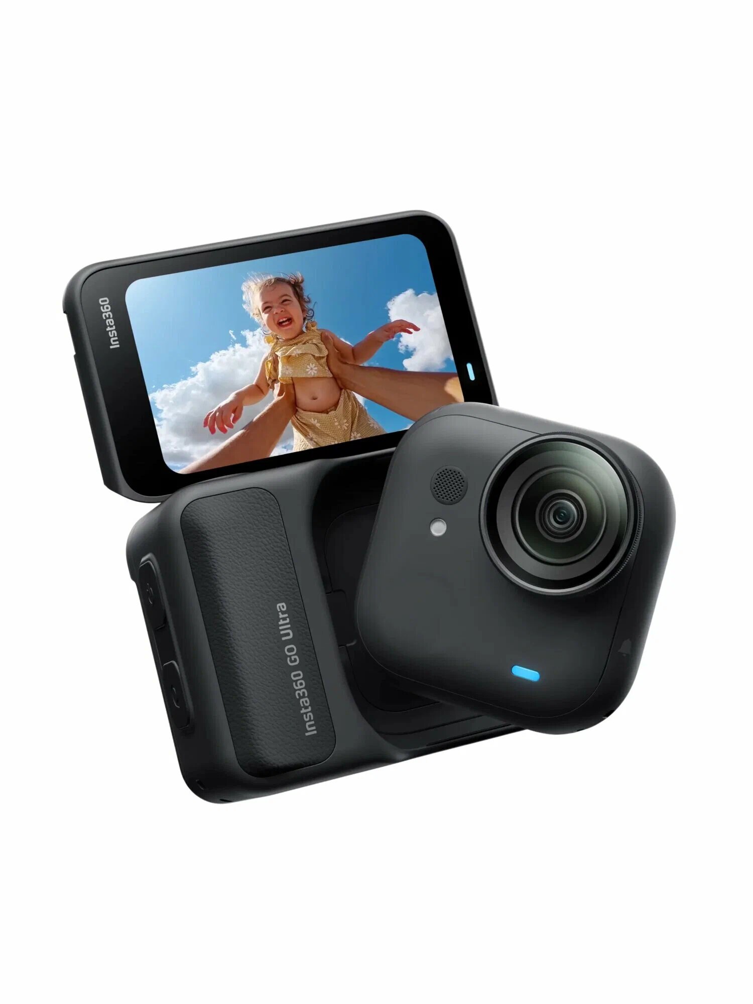 Экшн-камера Insta360 GO Ultra, Standard Bundle, разрешение 4K 60 кадров/с, Wi-Fi, сенсор 1/2,8", 50 Мп, Черный