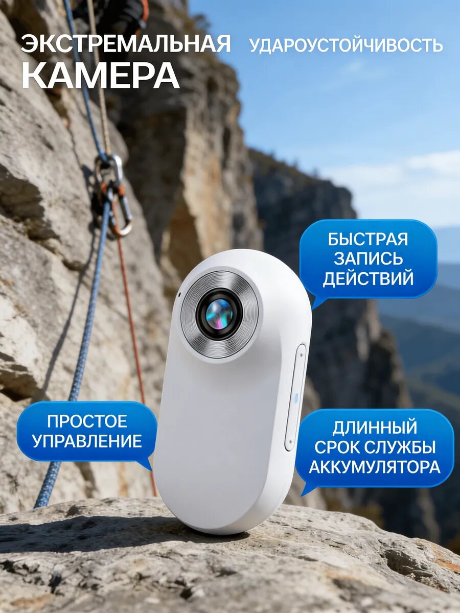Экшн камера со стабилизацией 4К с креплением go pro